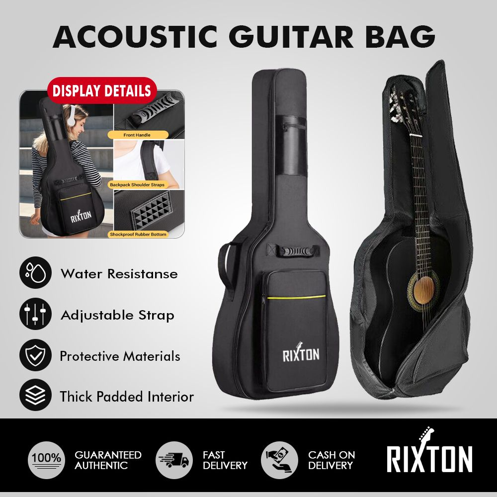 Rixton Waterproof Guitar Bag Case 40-41inch Oxford Cloth Full Size ...
