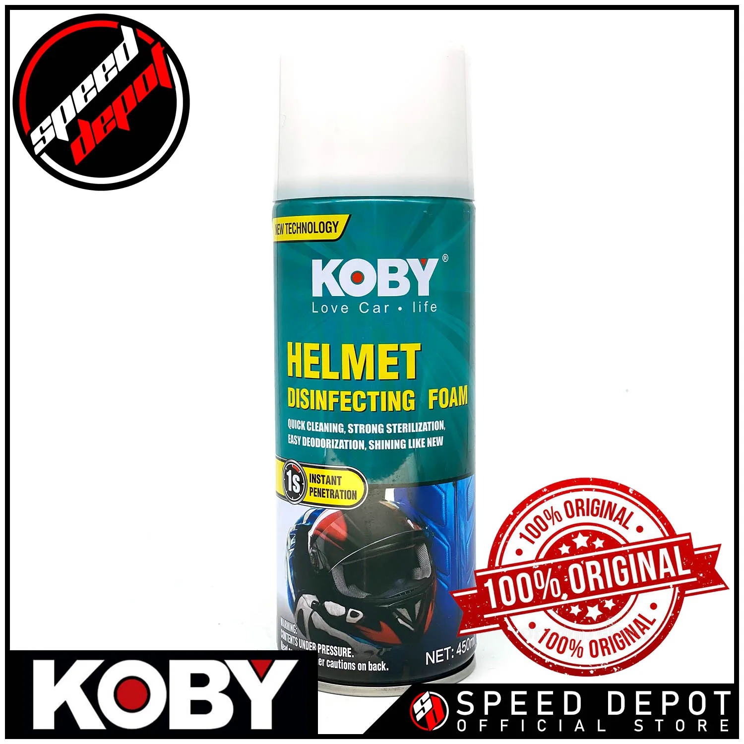 Koby Helmet Disinfecting Foam 450ml | Original | Speed Depot | Lazada PH