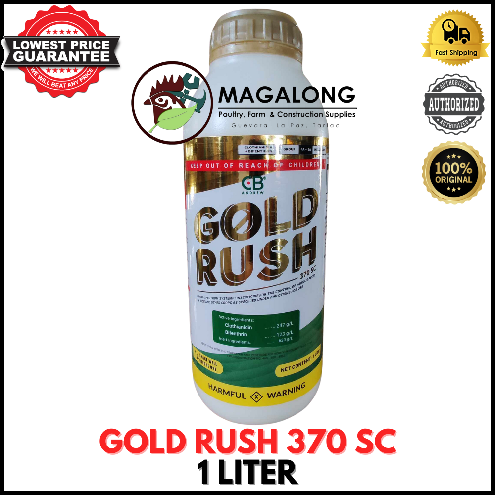 GOLD RUSH 370 SC INSECTICIDE BY C.B. ANDREW - 500 ML, 1 LITER | Lazada PH