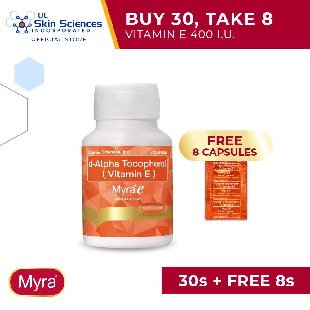 Myra E 400 I.U 30 Capsules + FREE Myra E 400 I.U 8 Capsules | Lazada PH