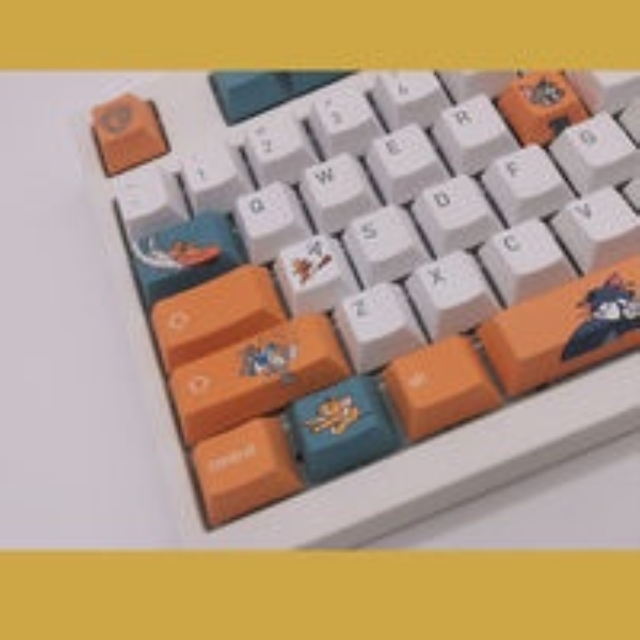 Tom and Jenny Theme 130 Key PBT Sublimation Cherry Height for 61 / 68 ...