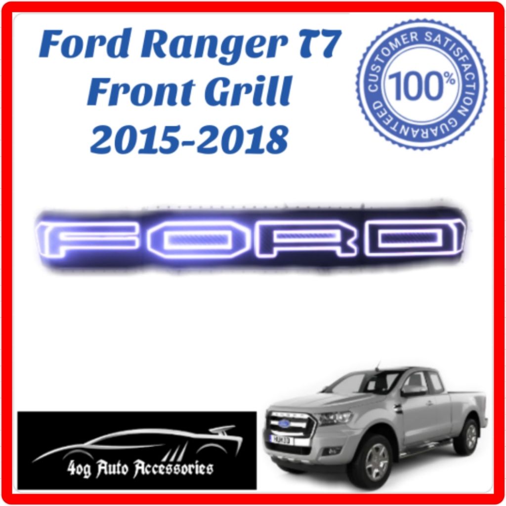 Ford Ranger T7 Front Grill 2015 2016 2017 2018With LED Light on Ford ...