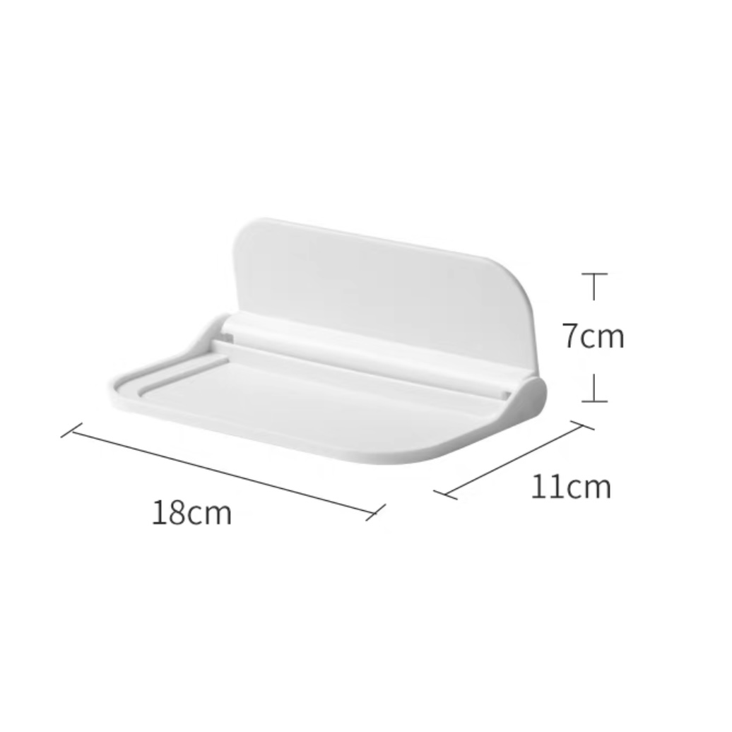 Foldable Board Shelf Bathroom Bedroom Wall-mounted Storage Plastic ...