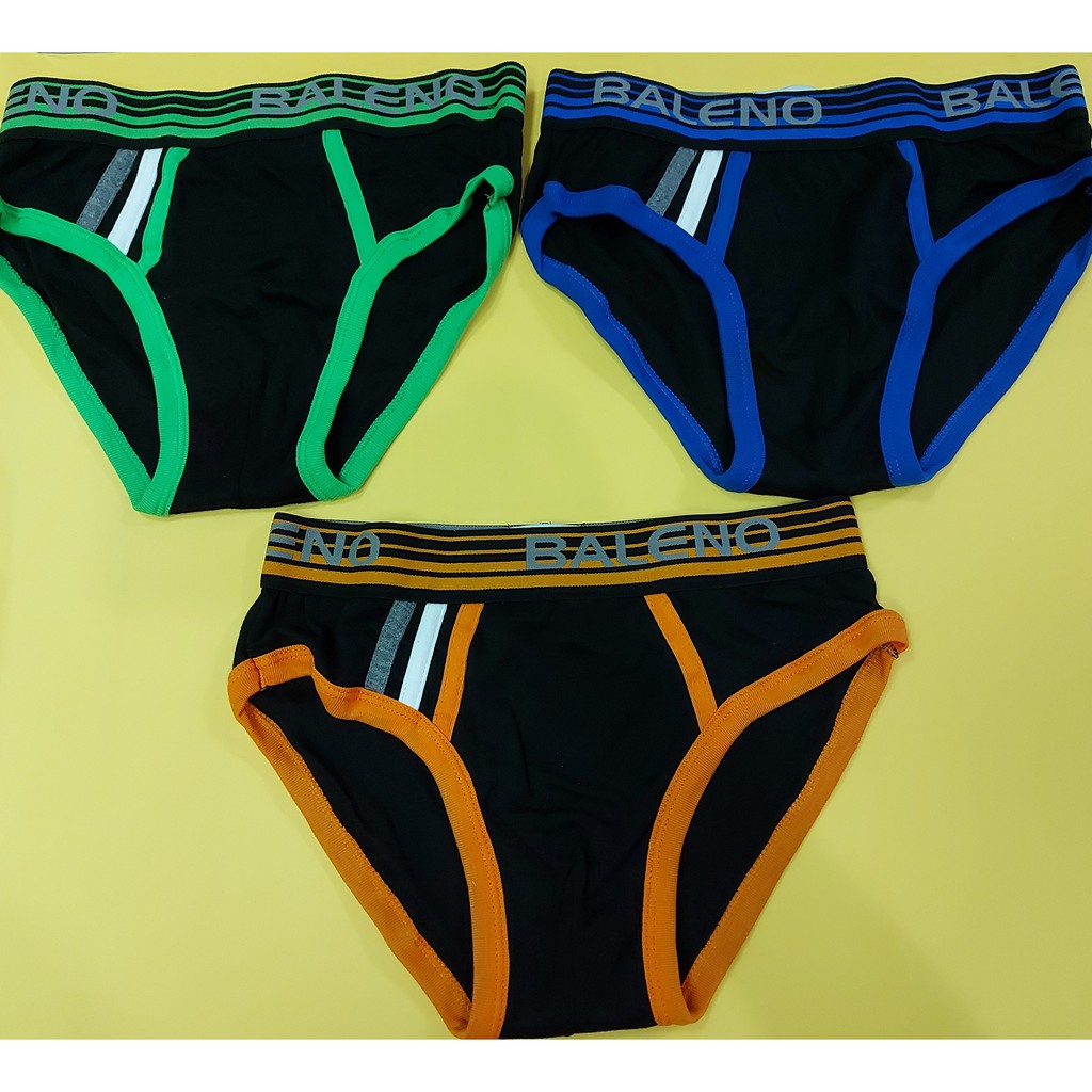 3pcs Regular Brief Baleno Black 12-01☚ | Lazada PH