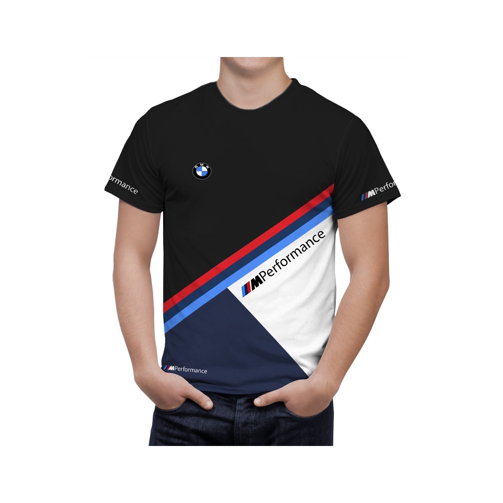 2022 fashion popular black bmw performance men's t-shirt short sleeve ...