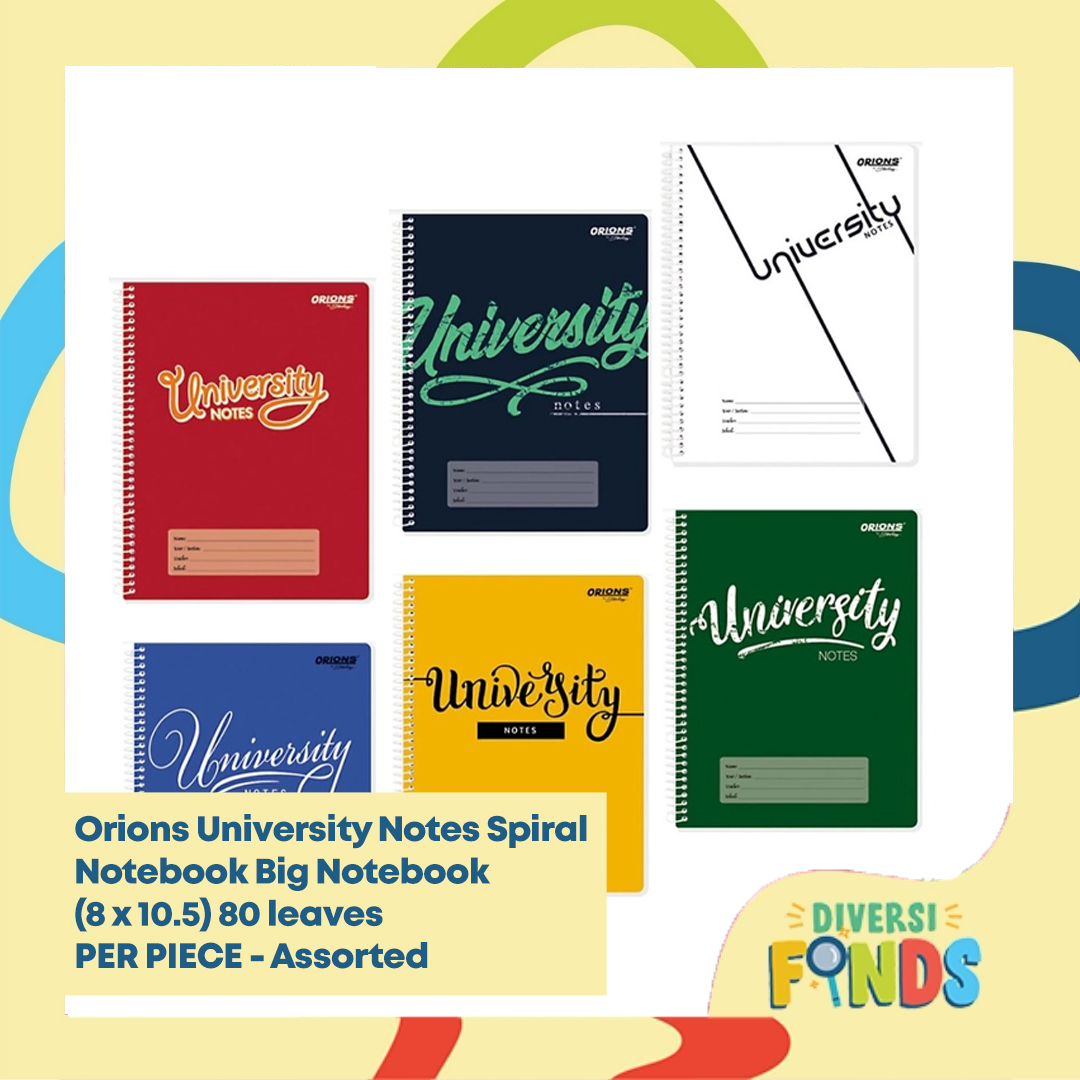 Orions University Notes Spiral Notebook Big Notebook 8" x 10.5" - 80 ...
