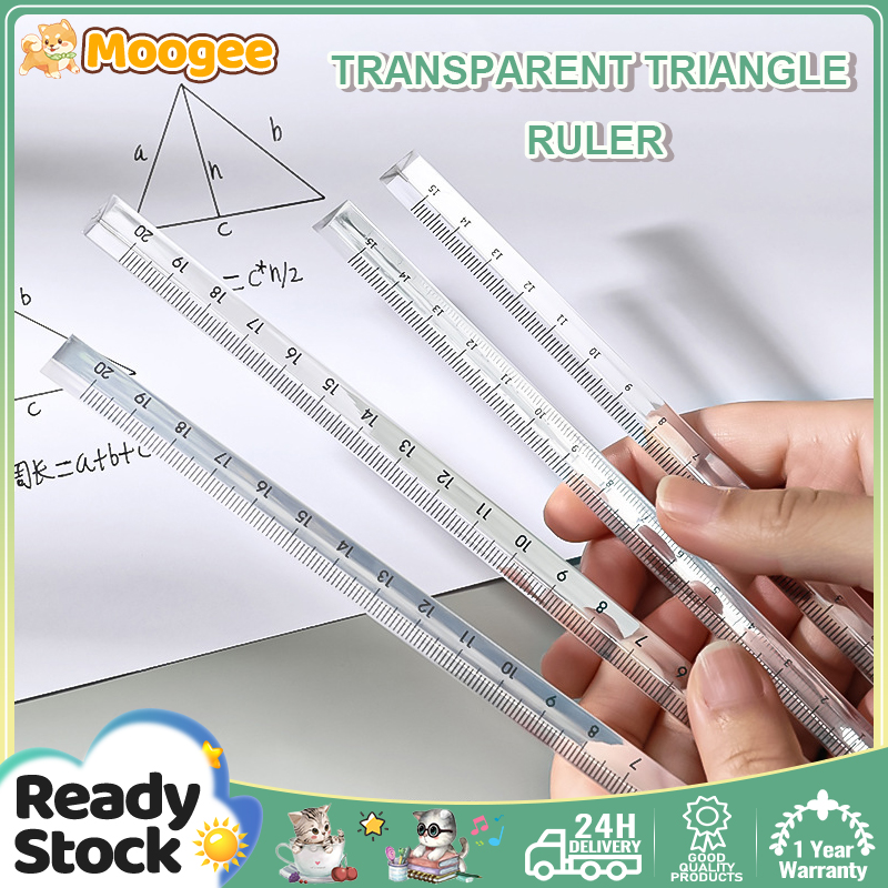 Transparent Triangle Ruler，School Supplies 15cm Students Gift ...