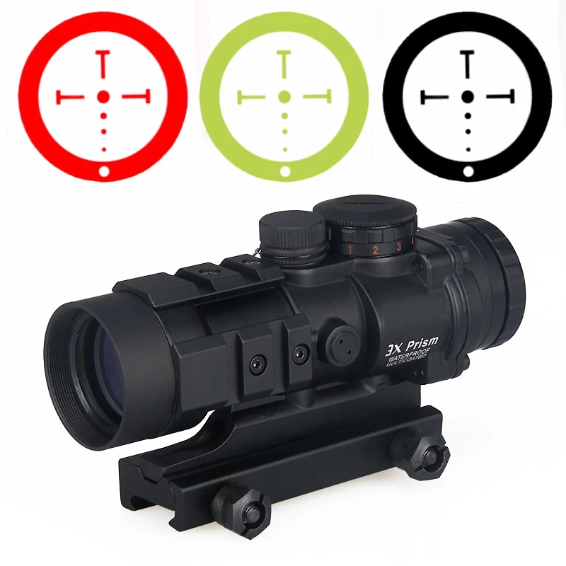 PPT 3X Hunting Scope 3x Prism Tactical Sight with Ballistic CQ Reticle ...