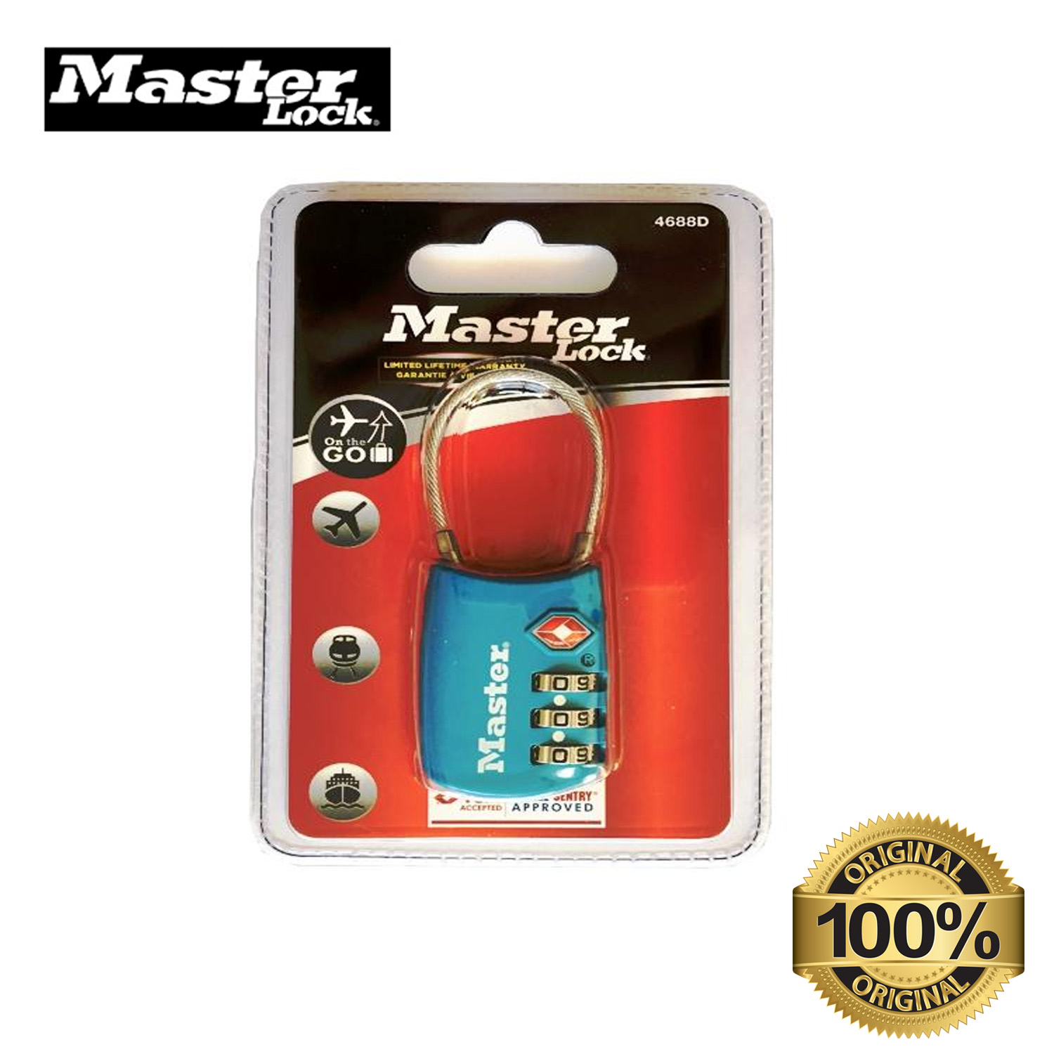 Master Lock Blue Combination Luggage Lock 4688EURD | Lazada PH