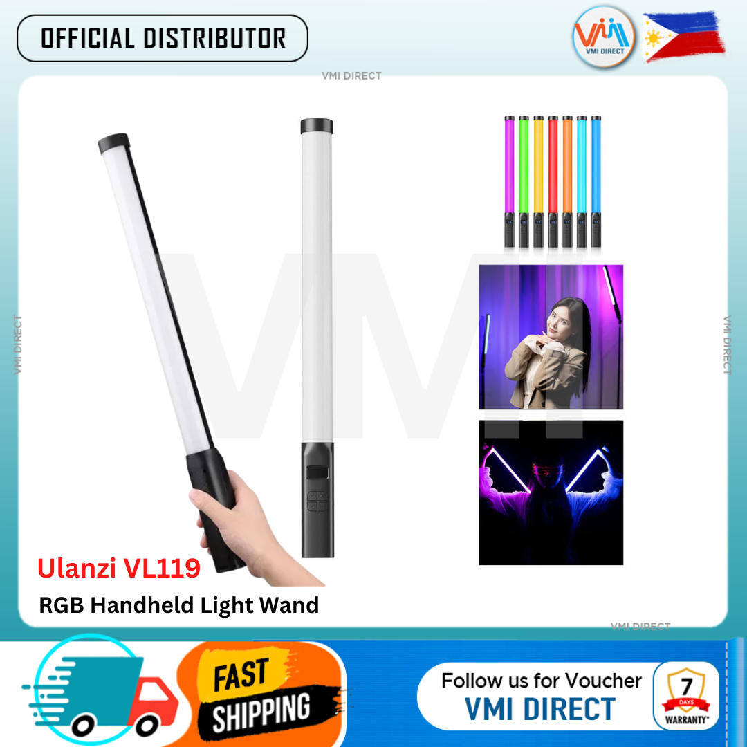 Ulanzi VL119 RGB Tube Light Handheld LED Video Light Wand 2500K-9000K ...