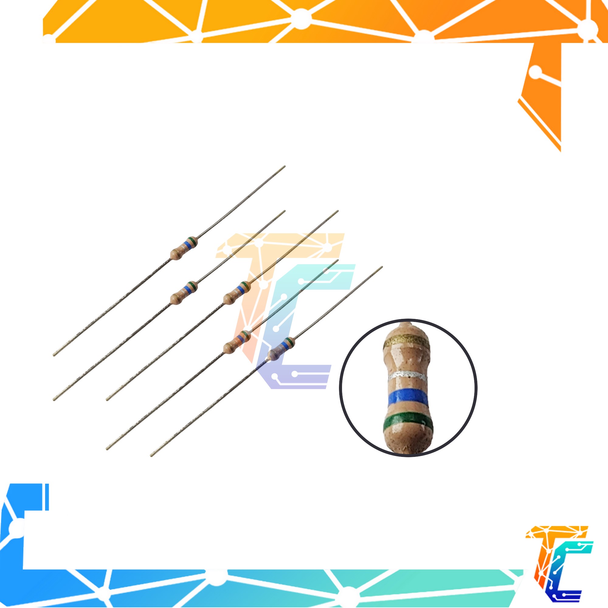 5pcs 0.56 ohms resistor 1/4 watt 4 band Carbon Film Resistor 5% for ...