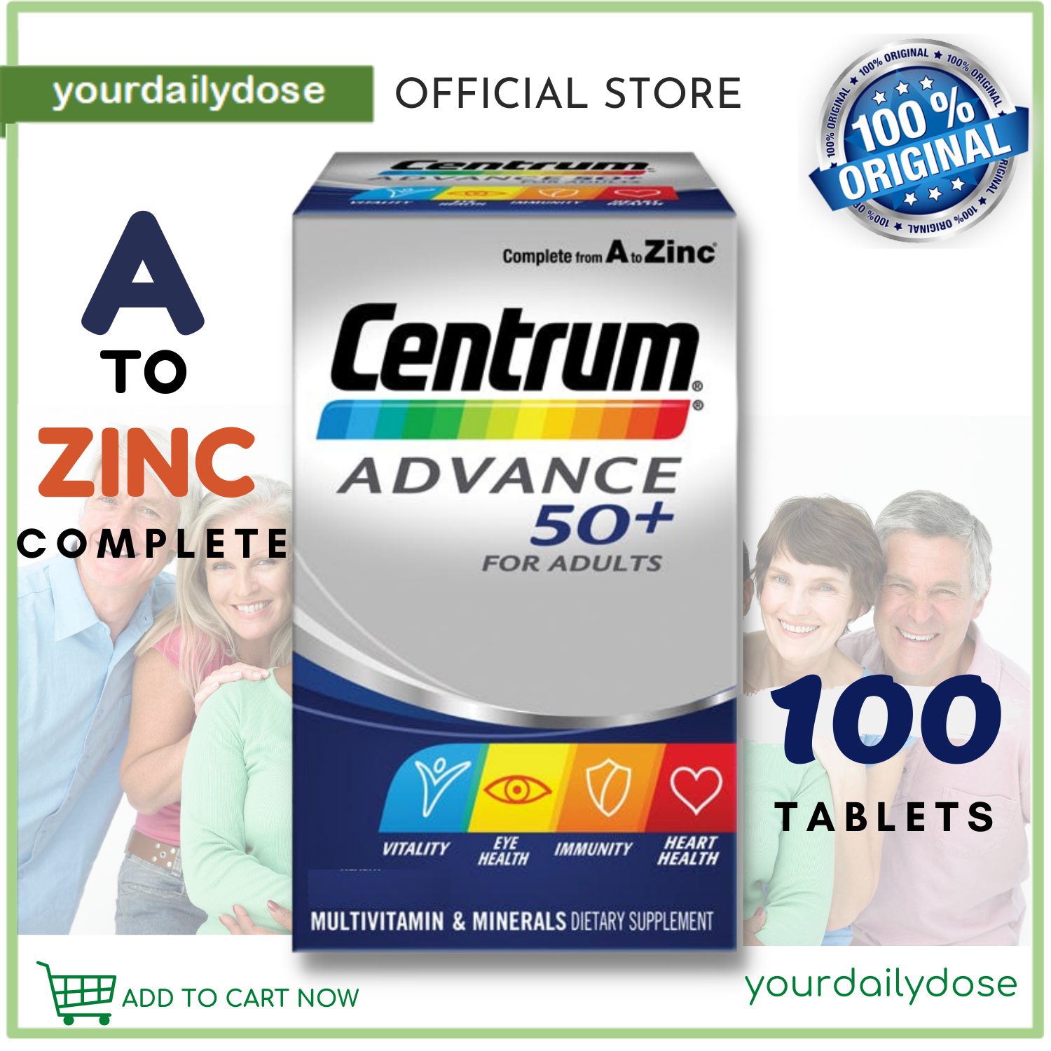 Centrum Advance 50+ Adults 100Tablets | Lazada PH