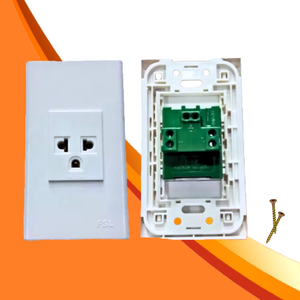 FSL High Quality Wide Universal Aircon Outlet Set with Plate and Screw ...