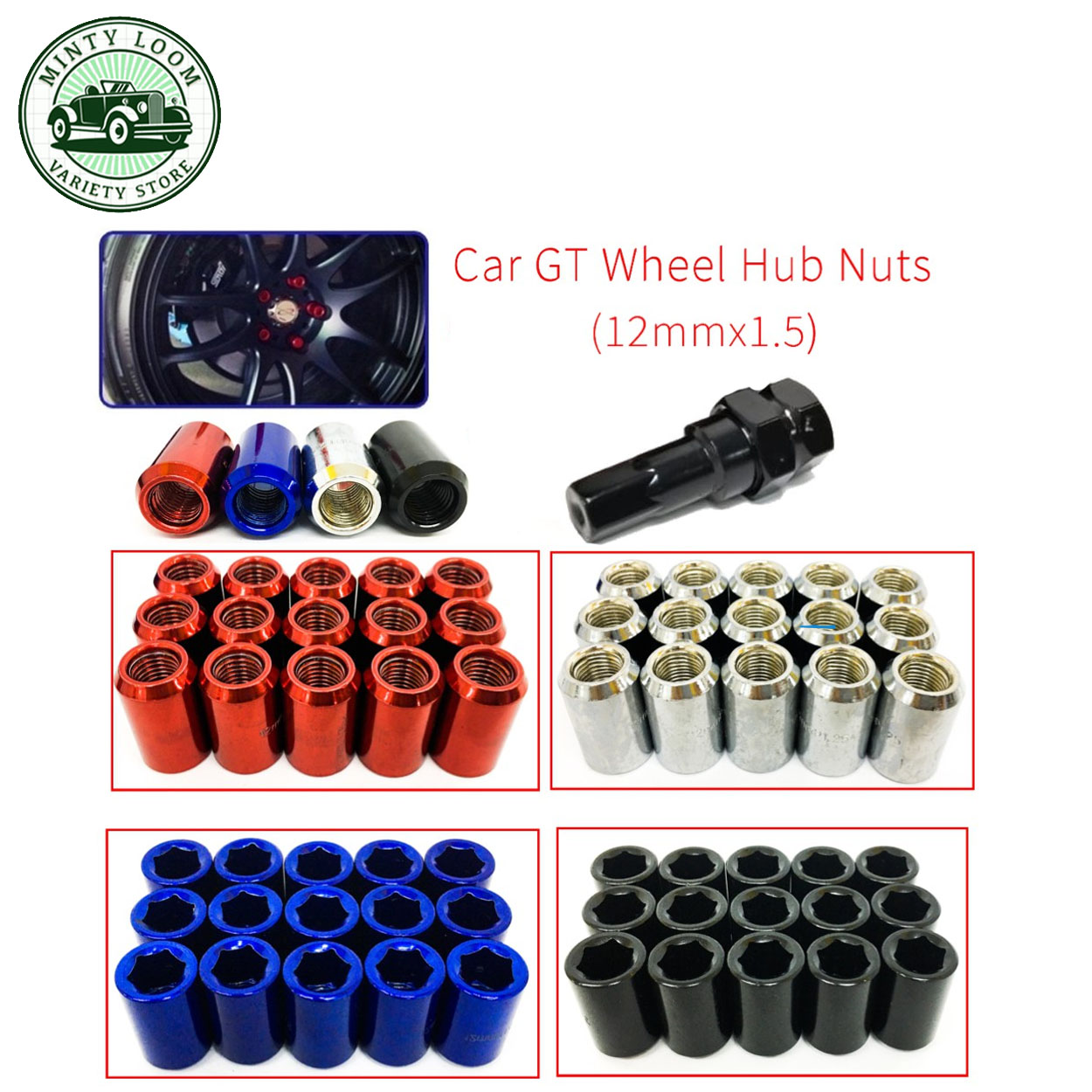 Top Fit Steel Lug Nuts 12mm x 1.50 Allen Key Nuts | Lazada PH