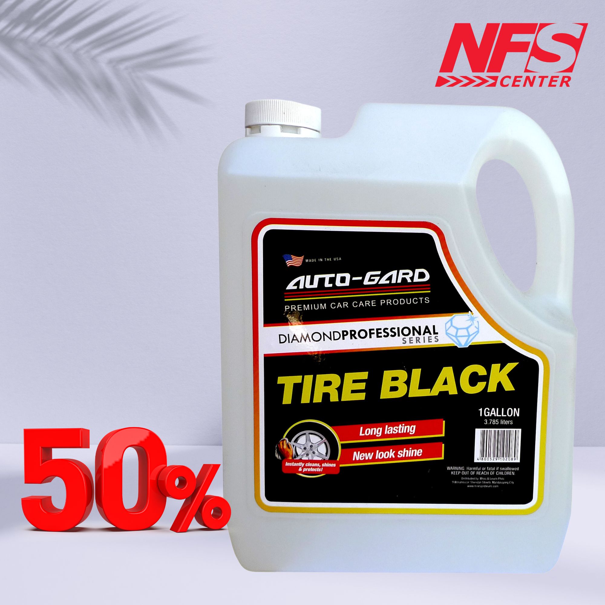 AUTOGARD PREMIUM TIRE BLACK PROTECTION 1GALLON - FOR CAR AND MOTORCYCLE ...