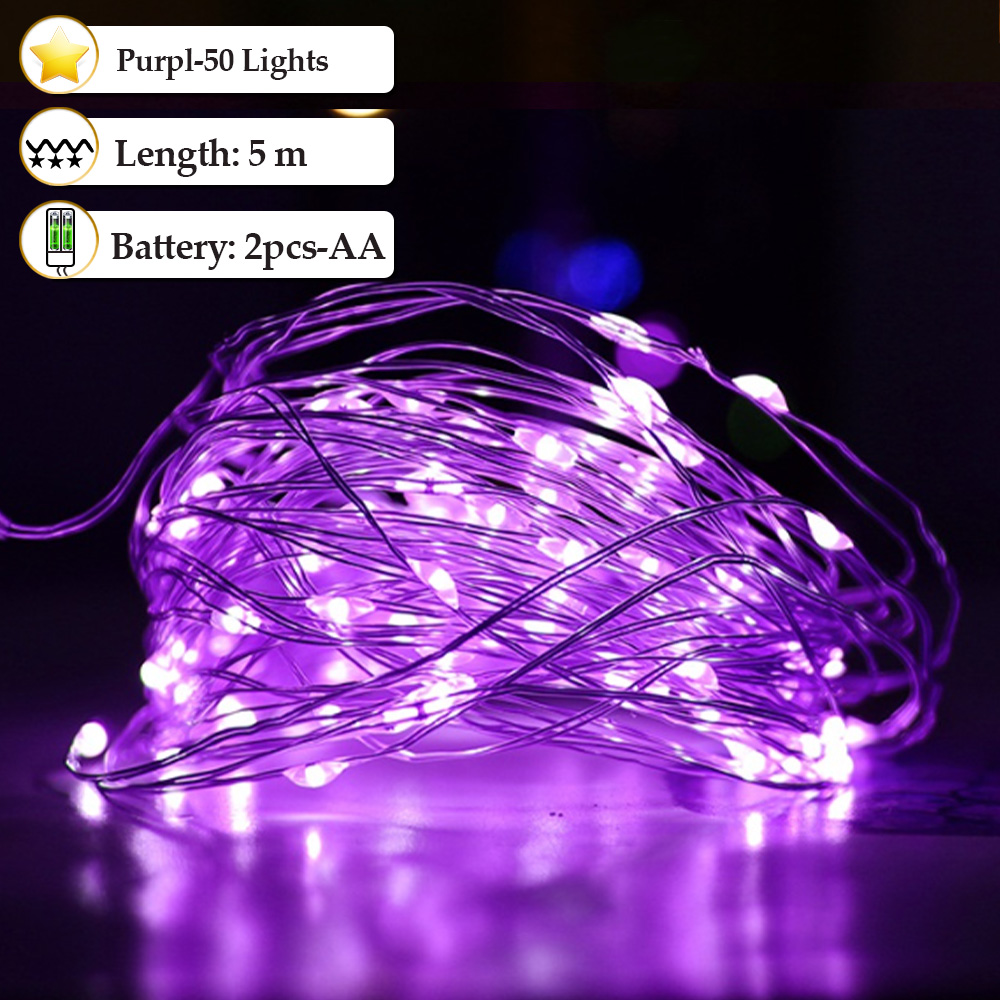 10Meters Mini LED String Fairy Lights Battery Powered Copper Wire ...