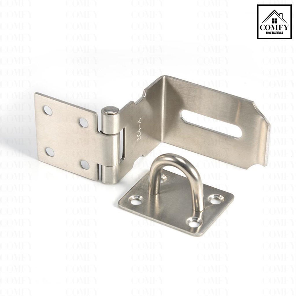 (3/4/5 Inches) Stainless Steel 90 Degree Hasp Staple Gate Door Shed ...