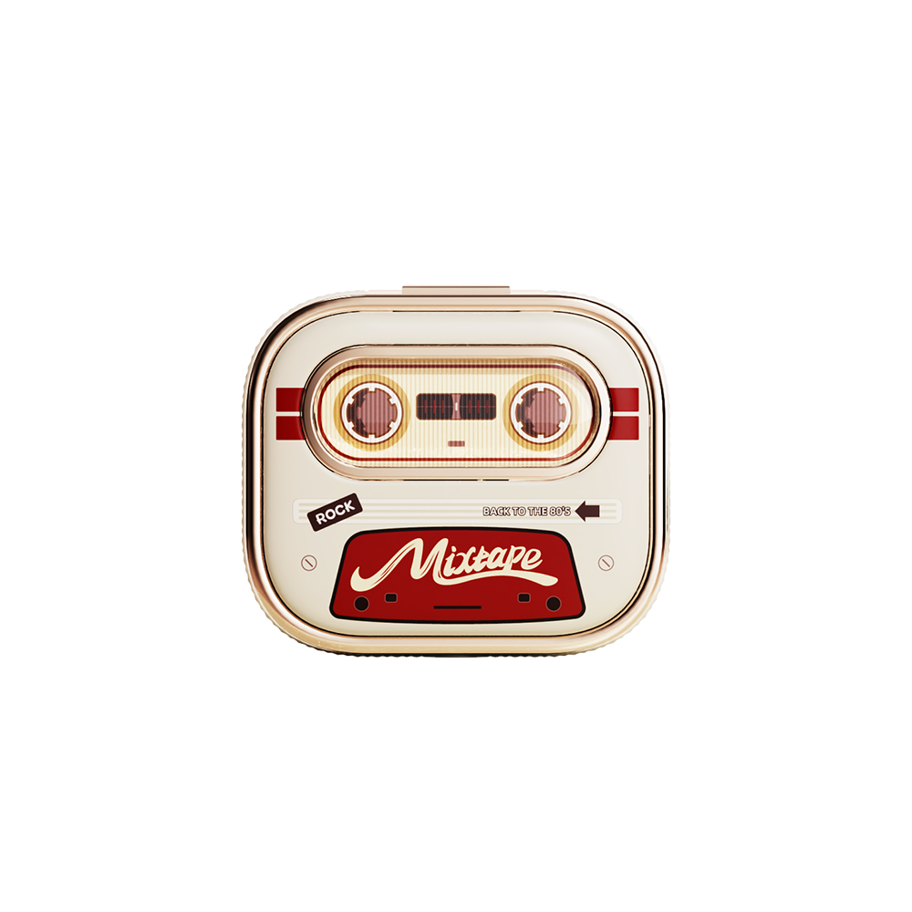 Rock Space Retro Mix Tape TWS Bluetooth 5.3 Earphones Wireless Earbuds ...