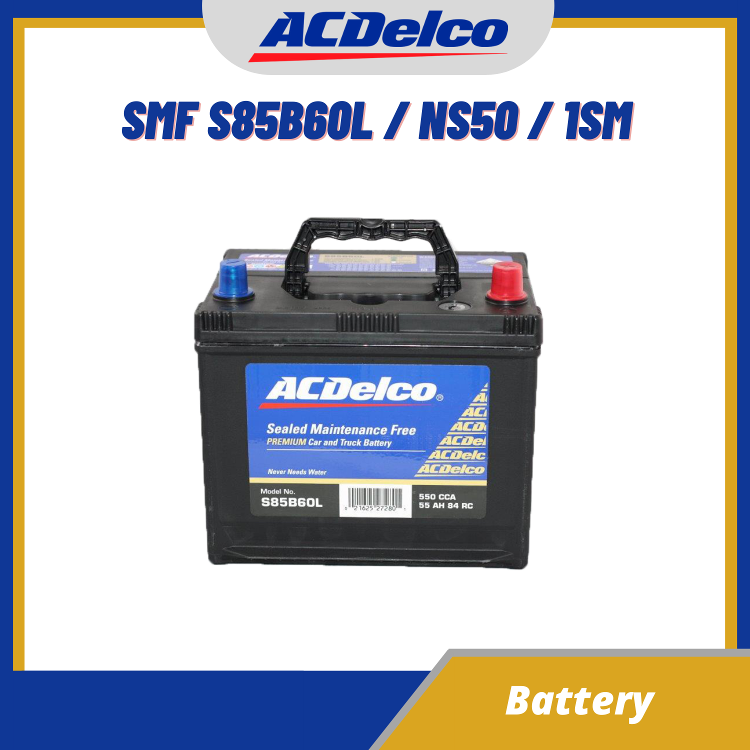 ACDelco SMF Car Battery S85B60L / NS50 / 1SM | Lazada PH