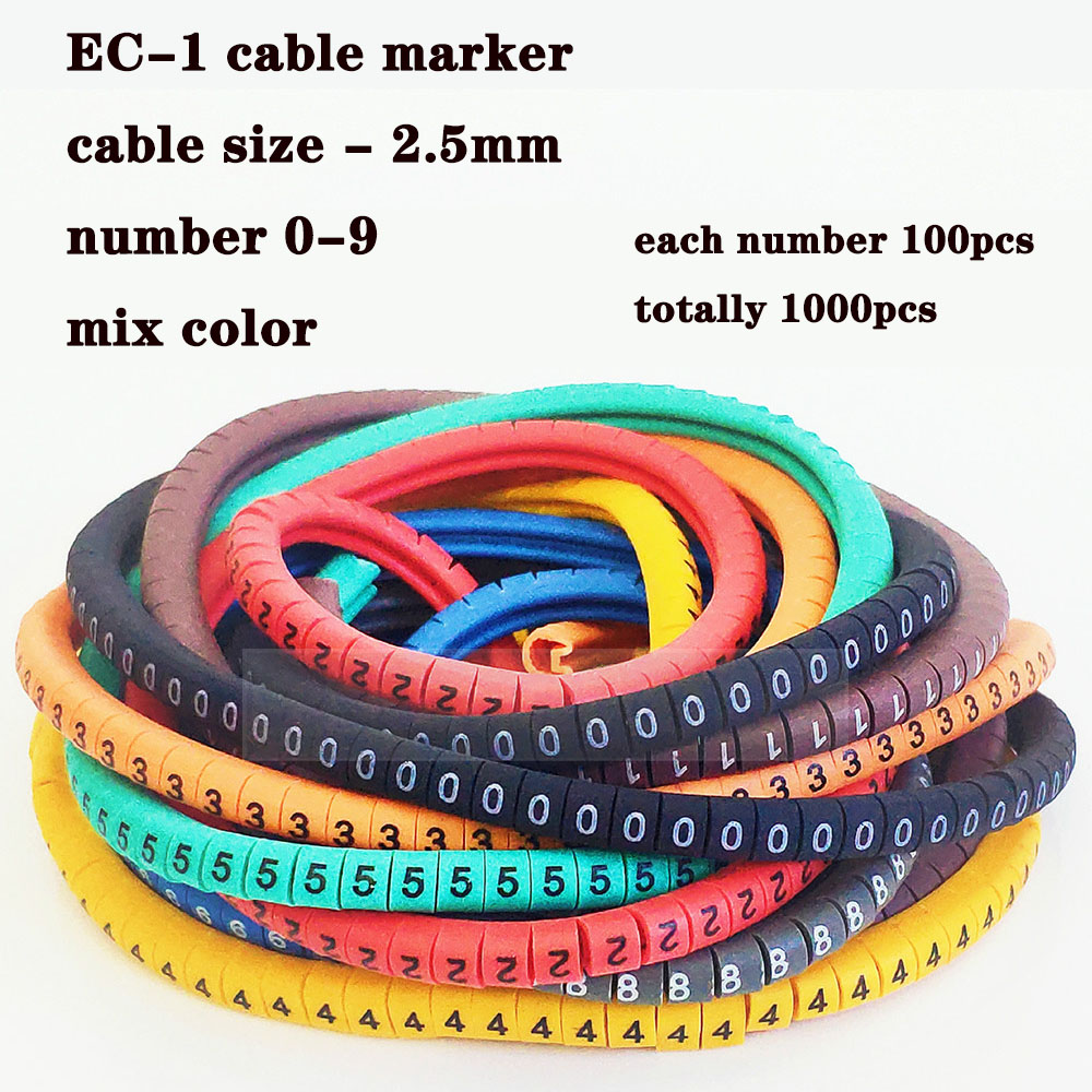 【YY】Plastic cable marker label EC-0 Wire Marker Number 0 to 9 Cable ...