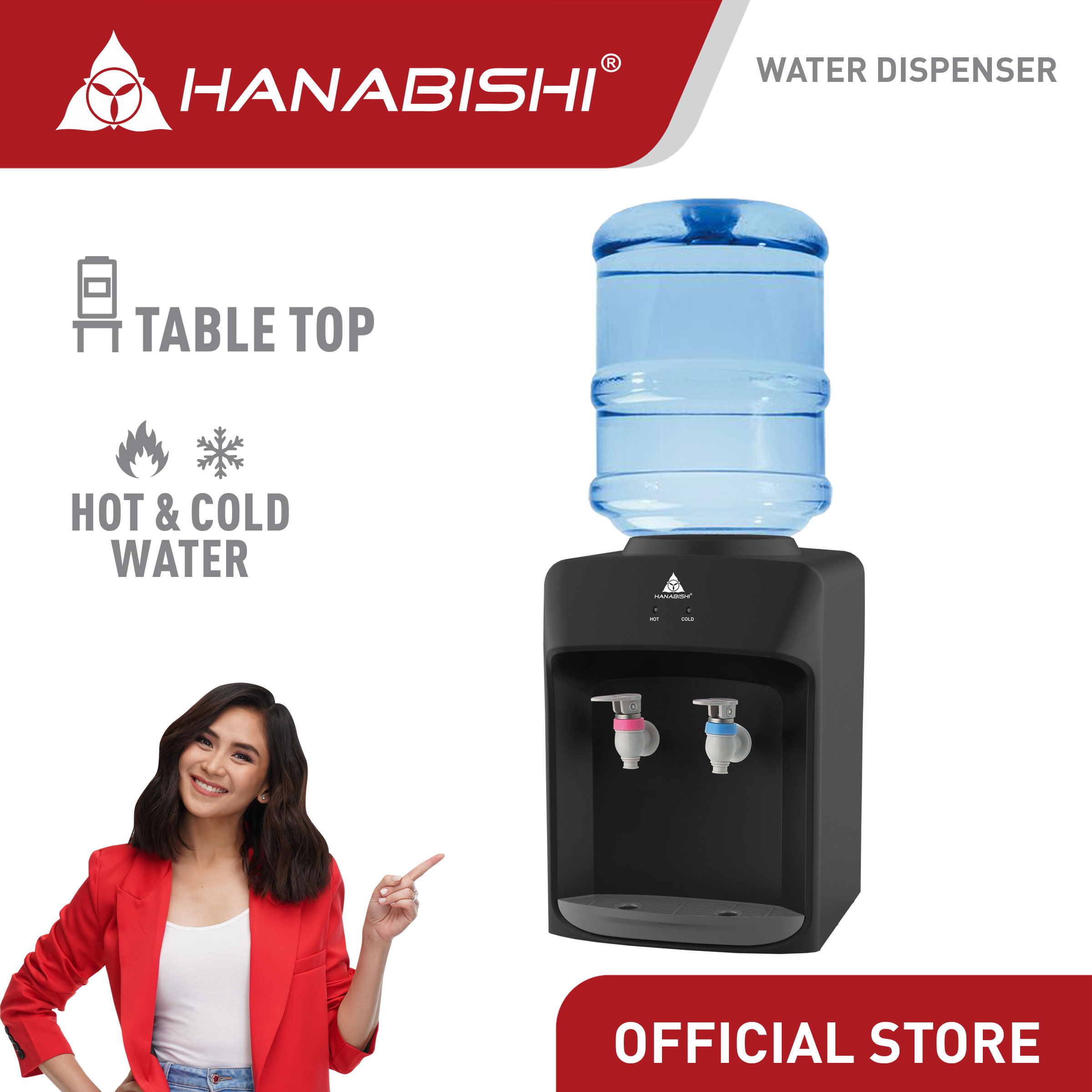 Hanabishi Table Top Water Dispenser at Ella Kendall blog