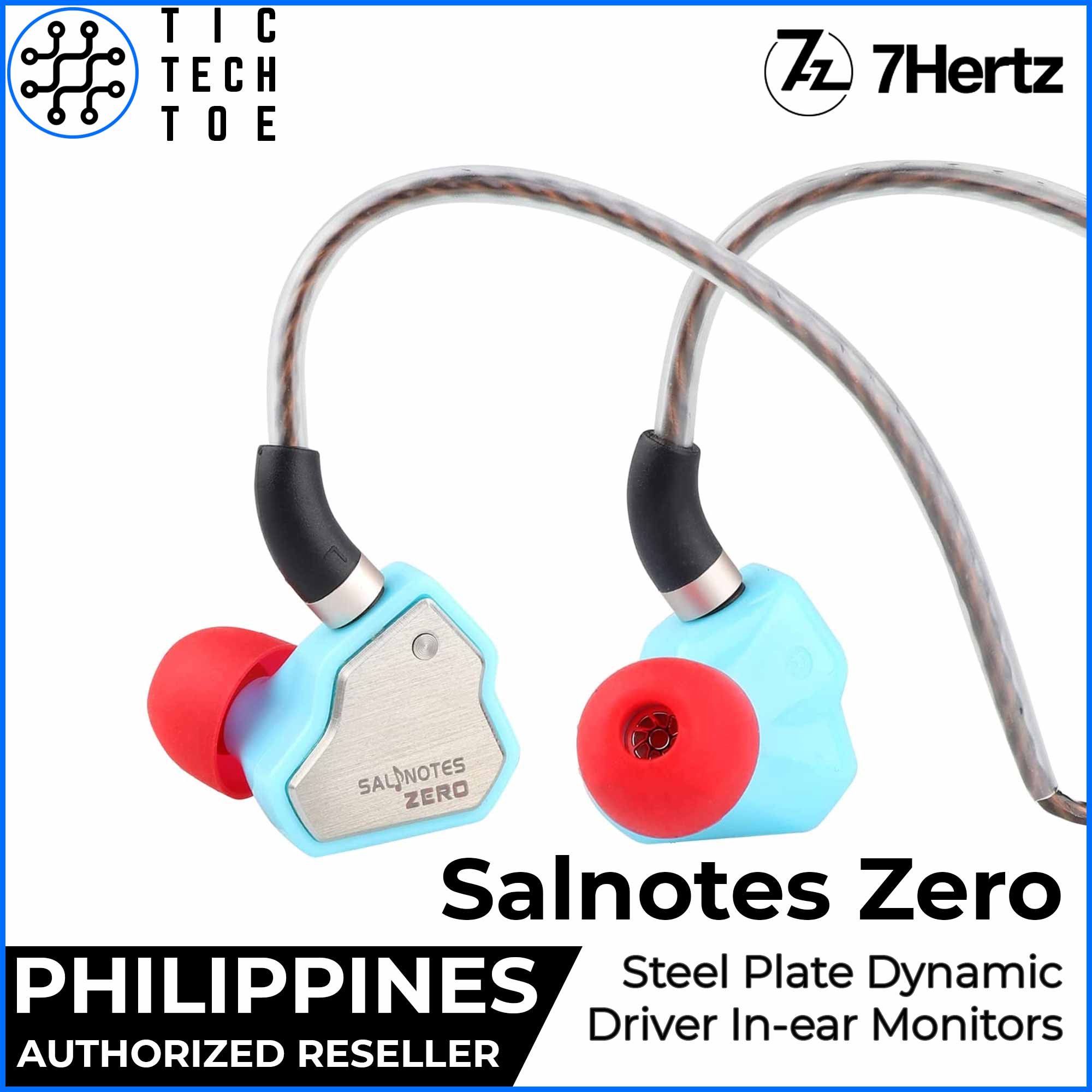 7hz Salnotes Zero Steel Faceplate Dynamic Driver Detachable Cable HiFi ...
