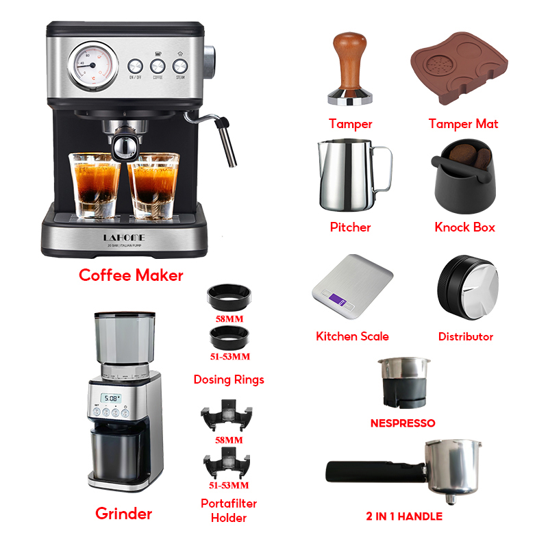 🎁 【2 Year Warranty】 LAHOME Automatic Espresso Coffee Maker Machine On ...