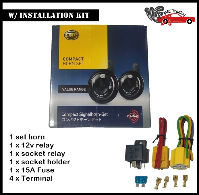 Hella COMPACT HORN SET 12V | Lazada PH