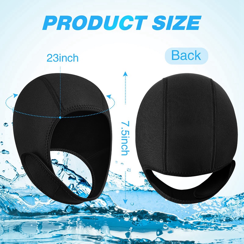 Wetsuit Hood Cap Scuba Diving Cap with Chin Straps Surf 2.5 mm Diving ...