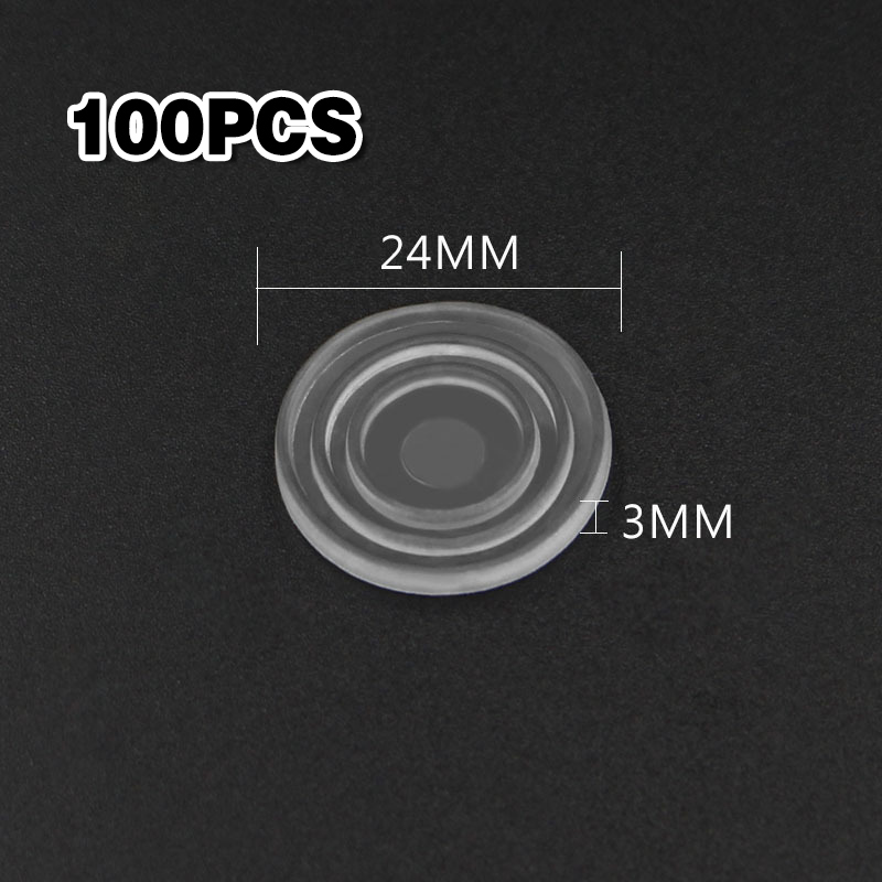 100Pcs Round Glass Table Top Bumpers Rubber Furniture Leg Pads Noise ...