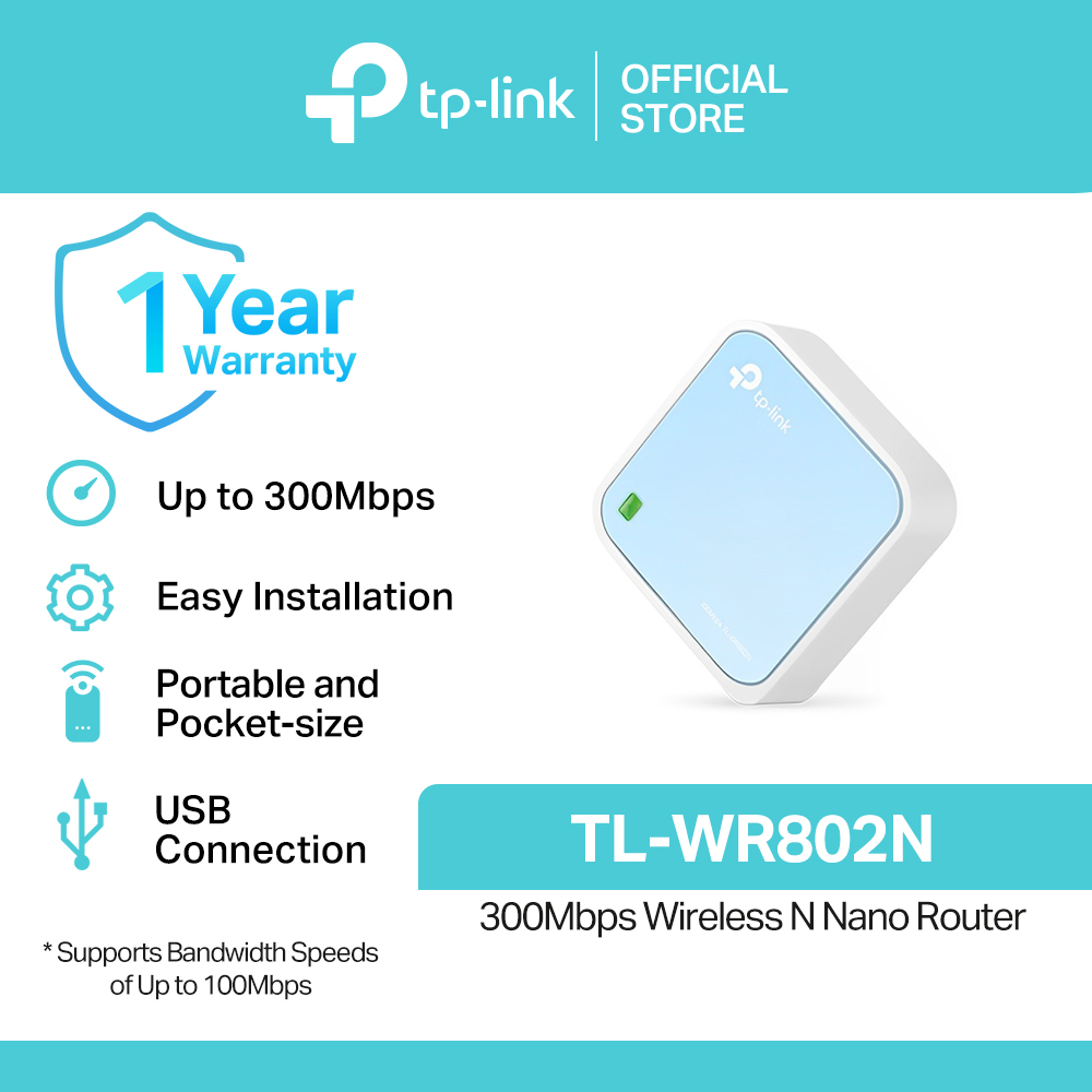 TP-Link TL-WR802N 300Mbps Wireless N Nano Router | Portable | WiFi ...