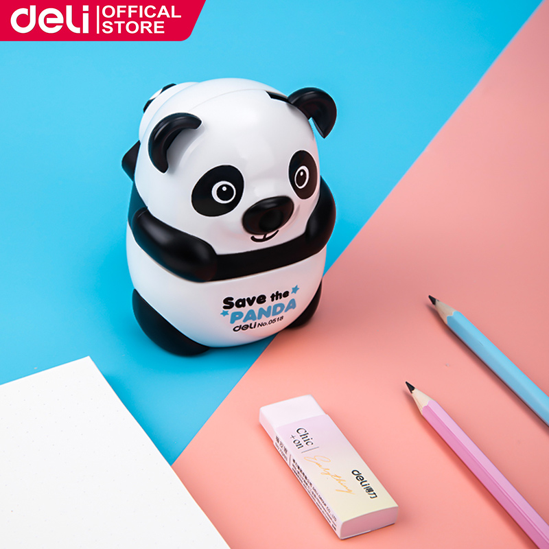 Deli Panda Rotary Pencil Sharpener White 0518 | Lazada PH