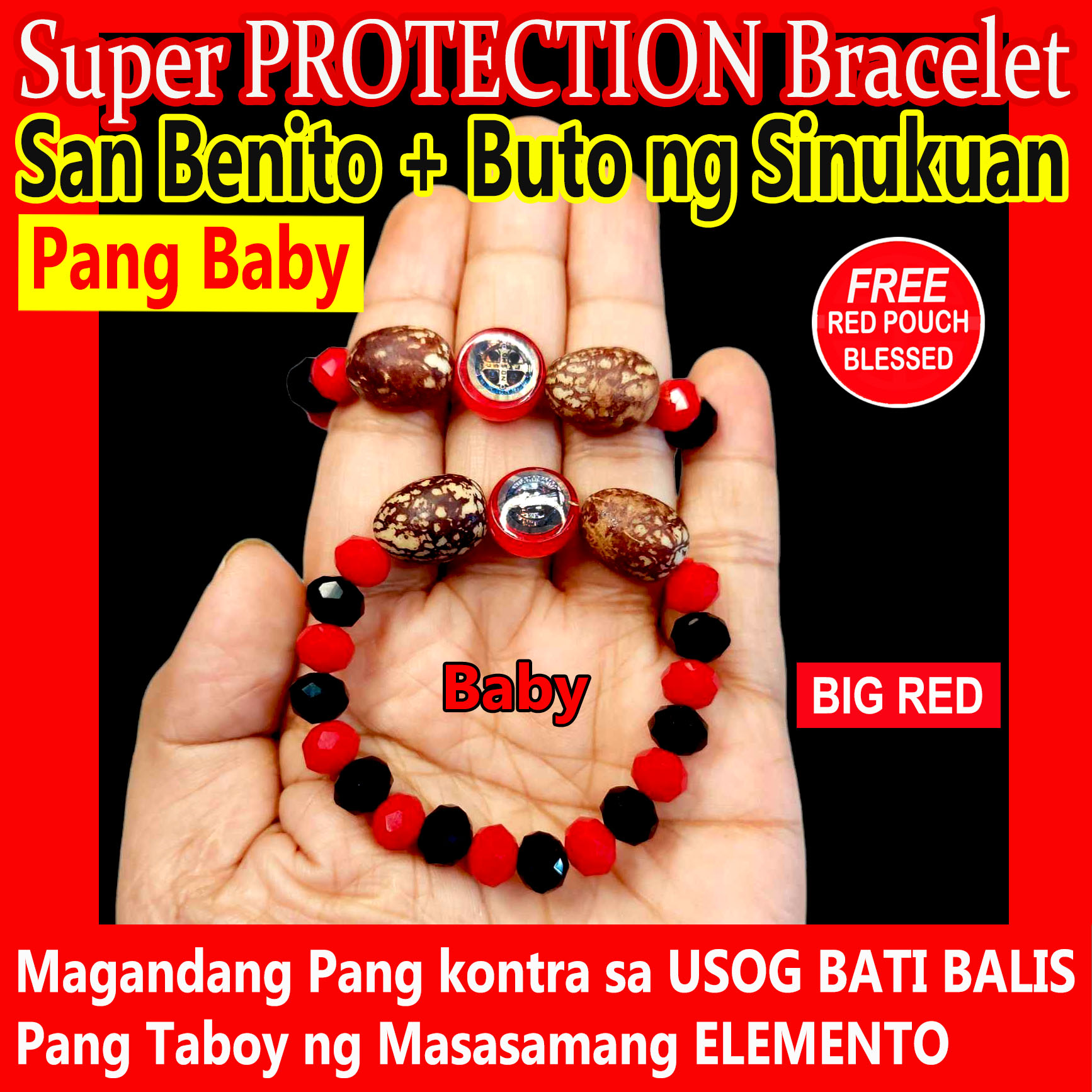 San Benito + Buto ng Sinukuan Bracelet Protection for Buntis Mother and ...