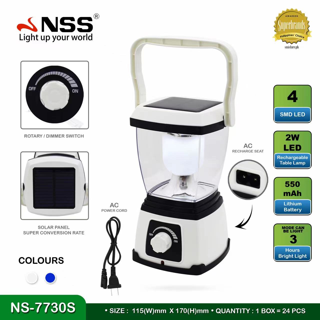 NSS solar portable emergency light solar rechargeable high brightness ...