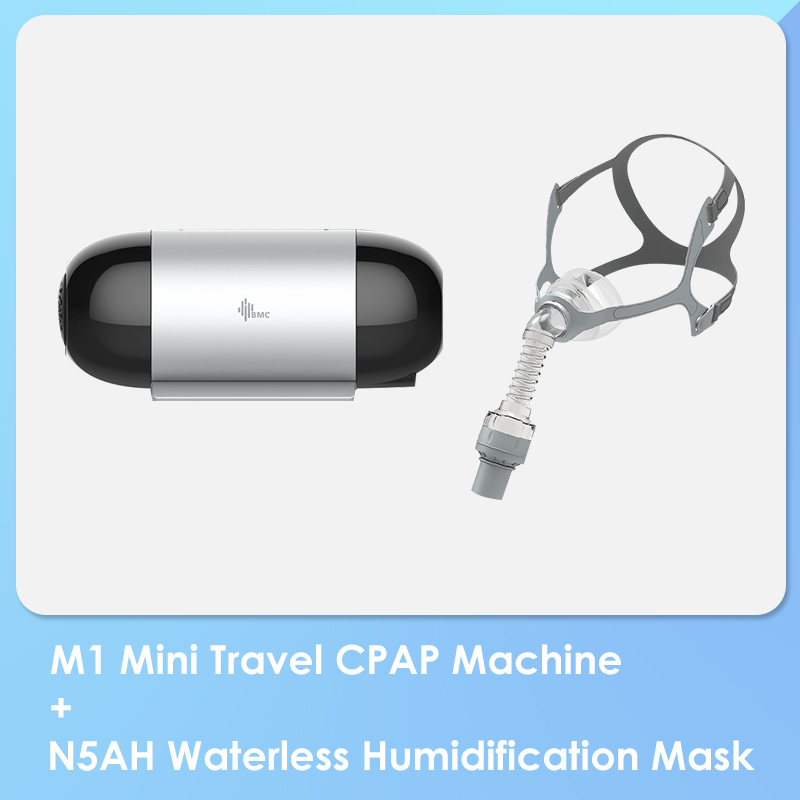 BMC M1 Portable Mini Travel CPAP Machine Automatic with BMC N5AH CPAP BMC Mask Filter Hose ...