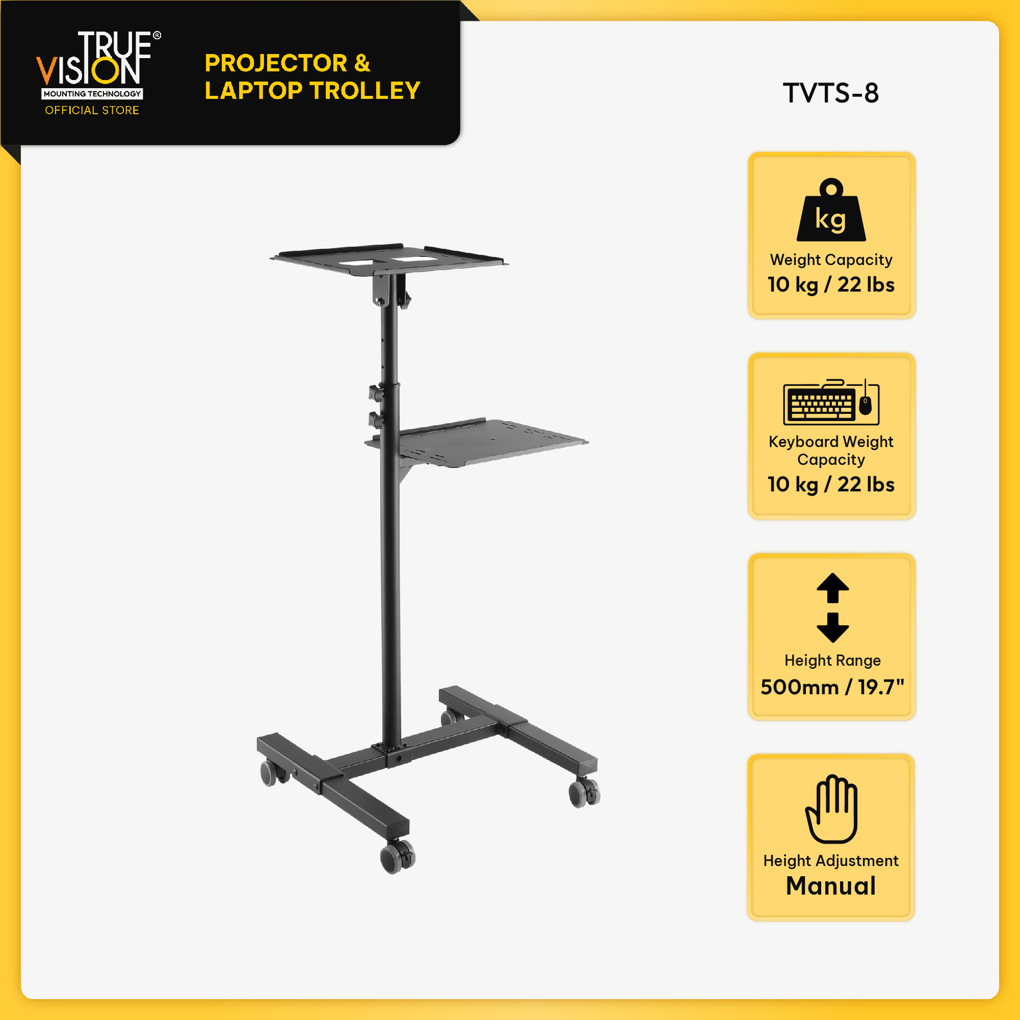 True Vision Projector and Laptop Trolley TVTS-8 | Lazada PH