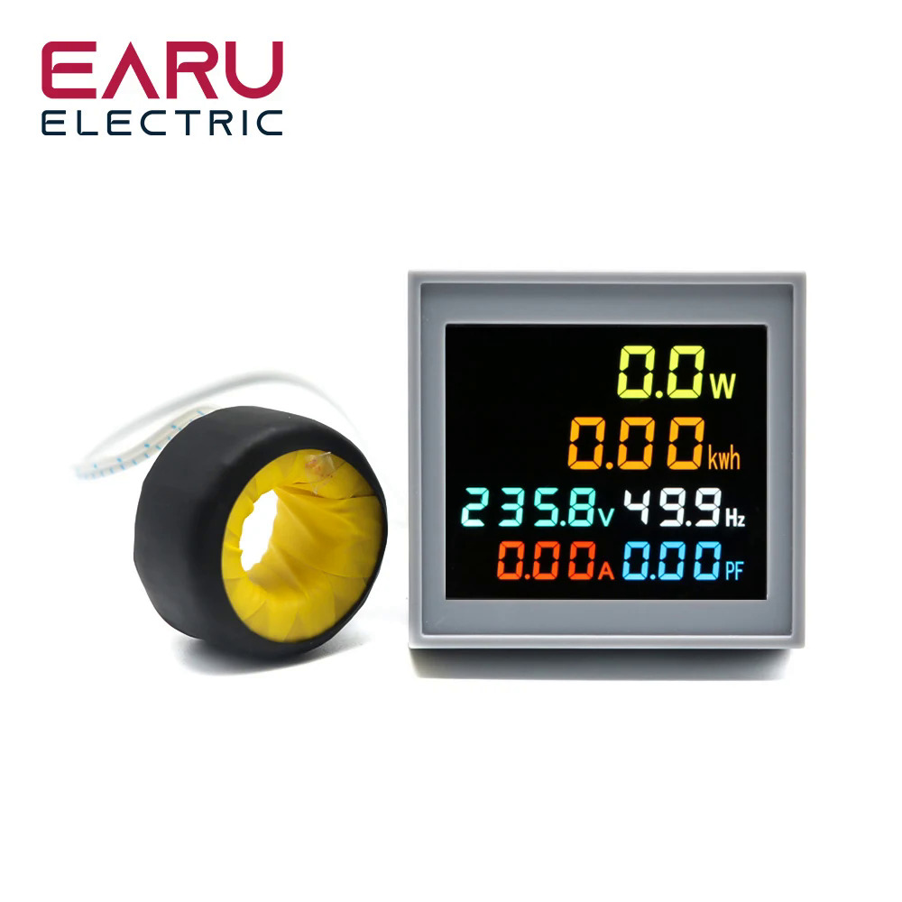 100A AC50-300V Digital Voltmeter Ammeter Wattmeter Power Energy ...