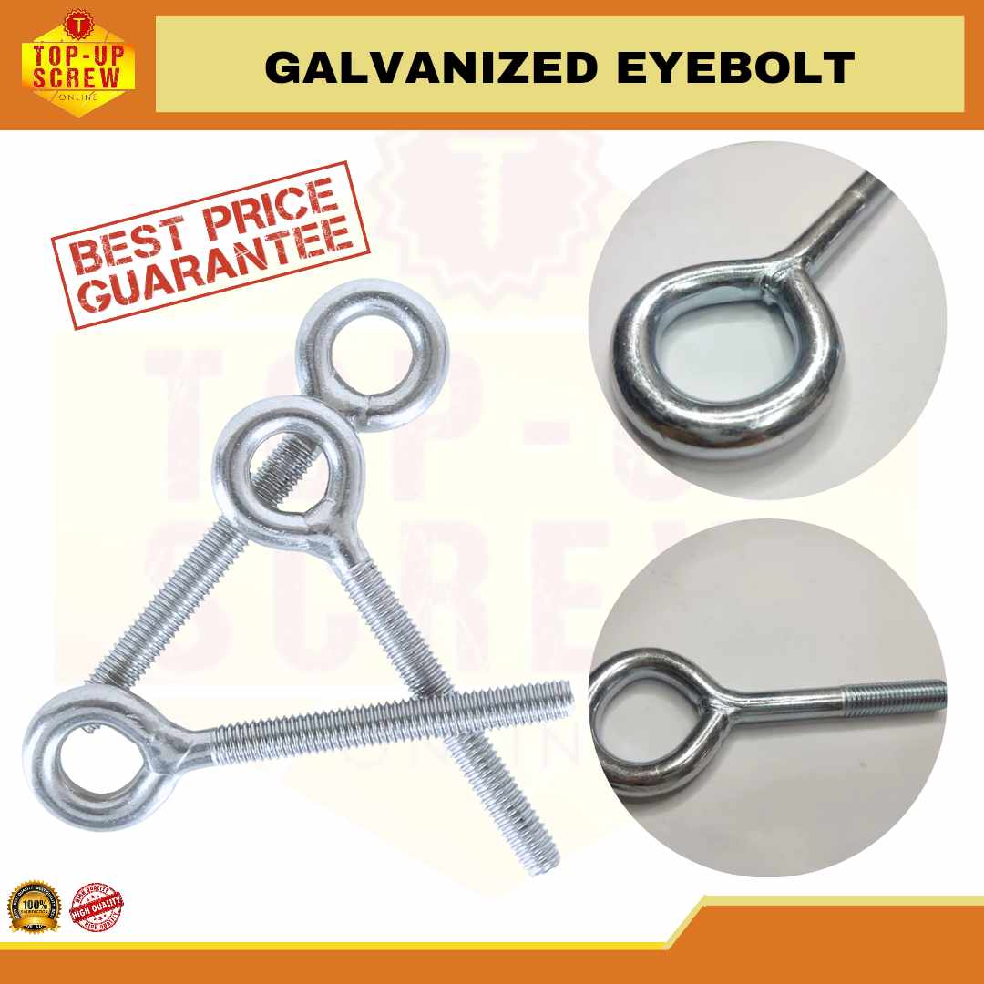 5/8 Eye Bolt Galvanized | Welded Eye bolt | Sold per 1pc. | Lazada PH