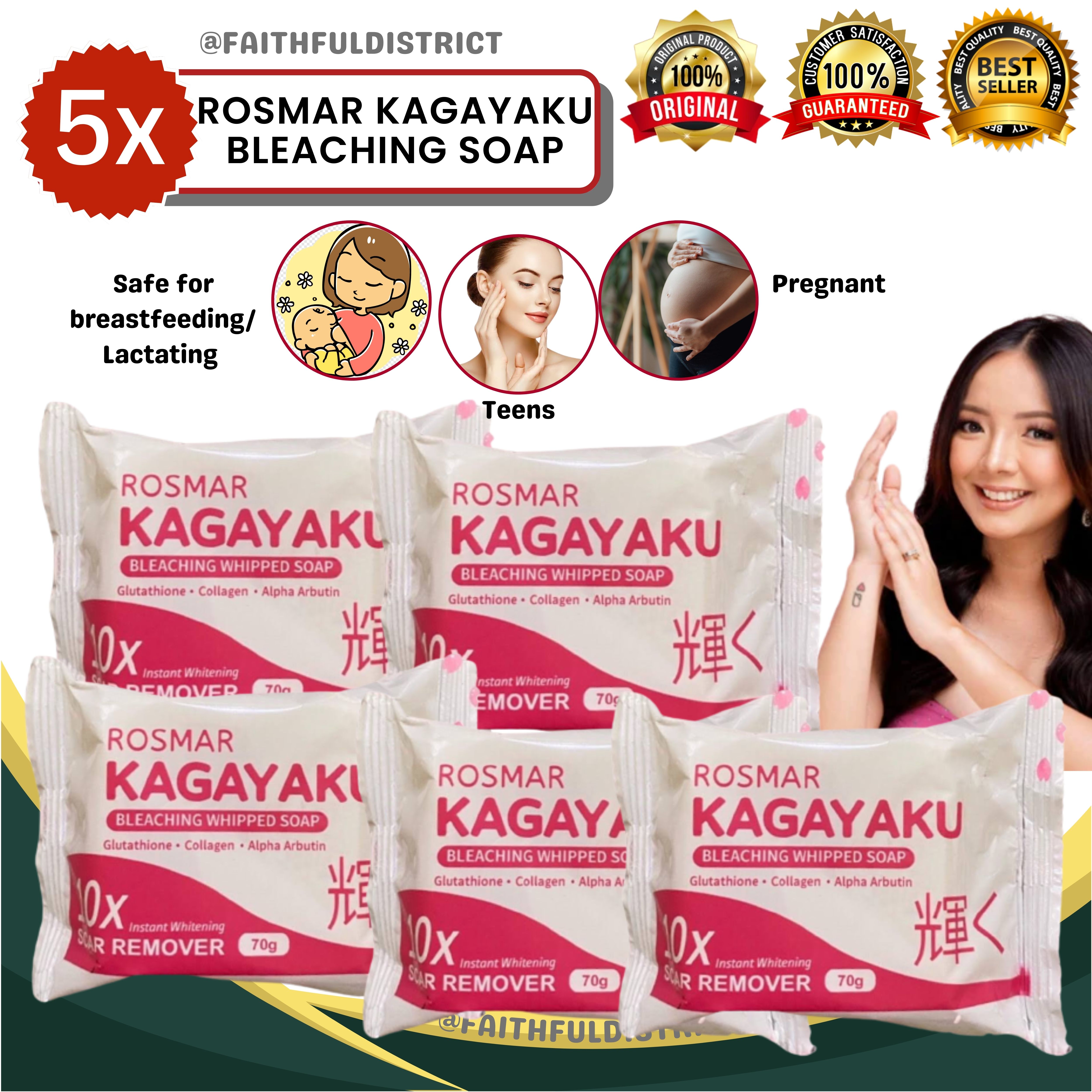 LEGIT Rosmar Kagayaku Bleaching Whipped Soap ( 70g ) Instant Original ...