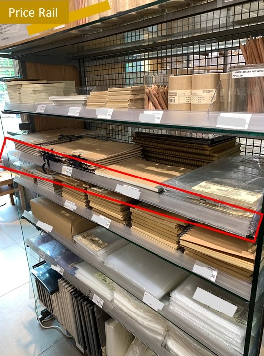 Price Rail 1.2m (4') long w/adhesive tape - KAWAJUN - Multi Function ...