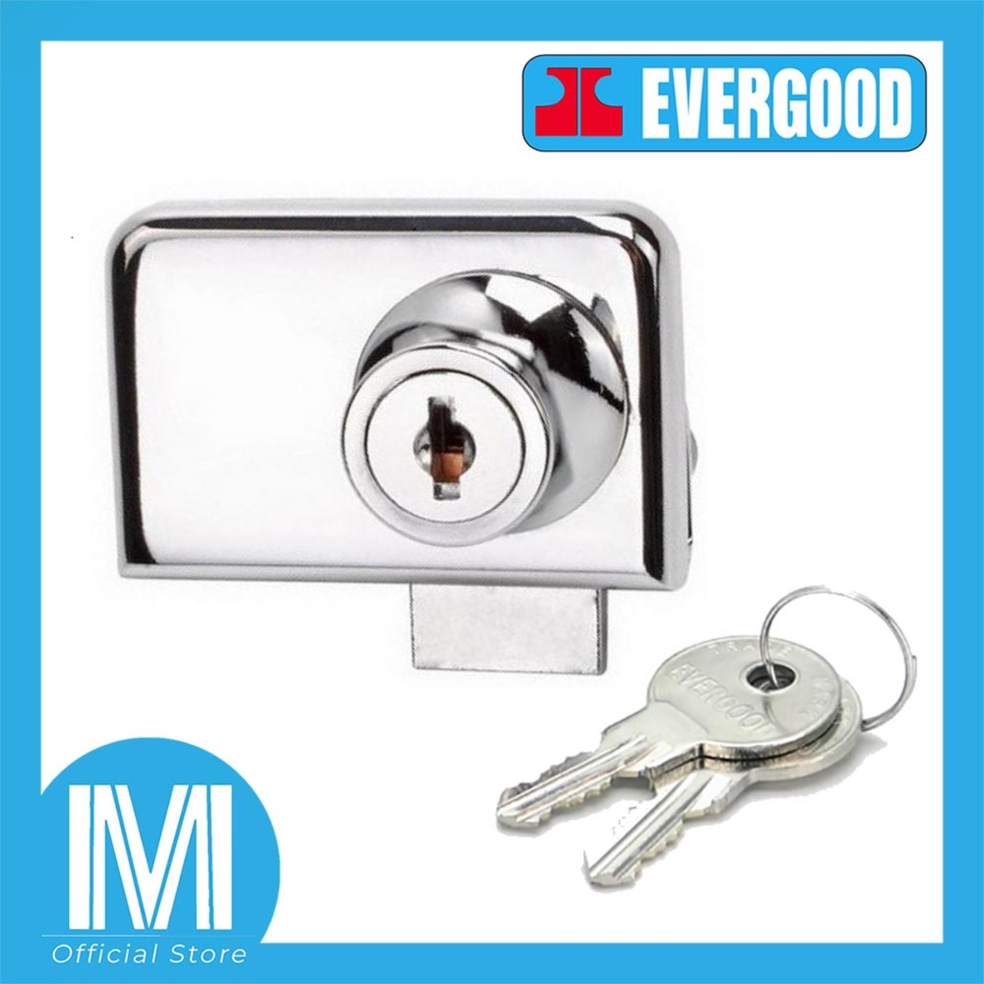 Evergood Double Glass Door Lock (Silver) | Lazada PH