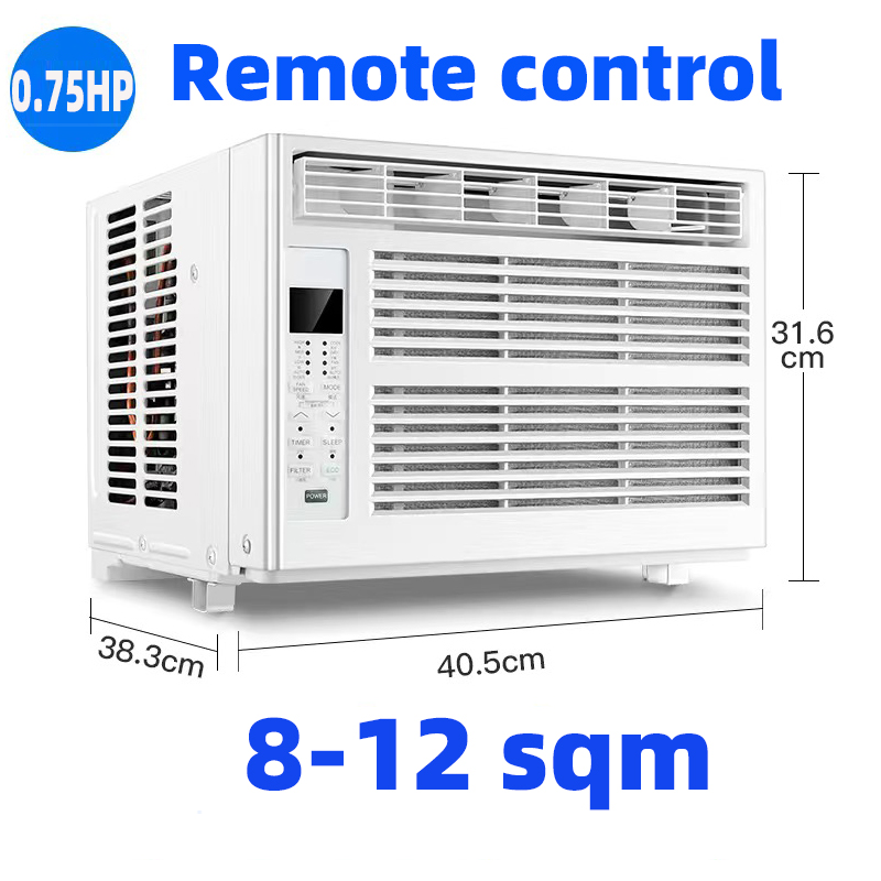 1HP MIN Window Air Conditioner with Remote Control 0.75 HP Air Cooler ...