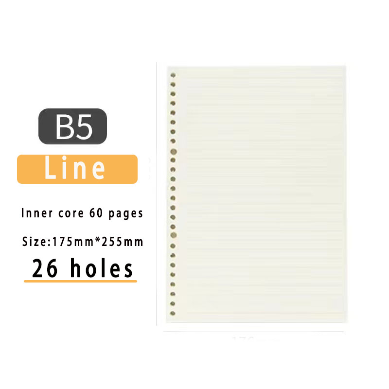 A5 B5 A4 Loose Leaf Thicken Notebook Grid Notebook File Folder