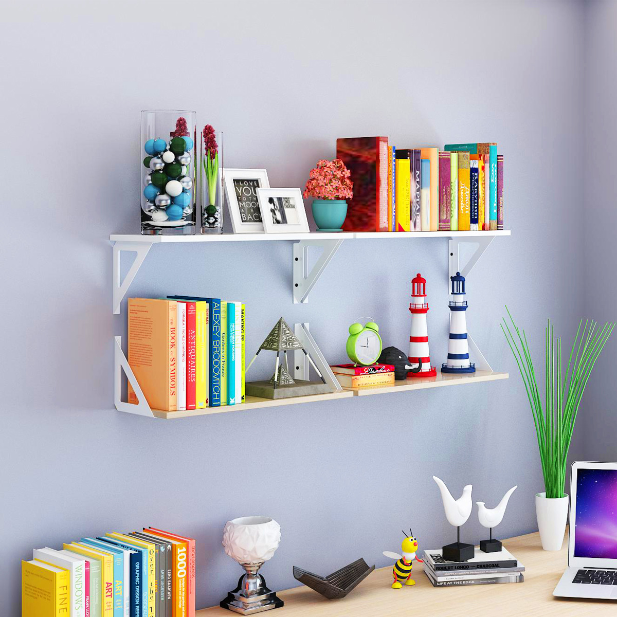 Midas wooden shelf wall partition shelf word board wall decorative ...