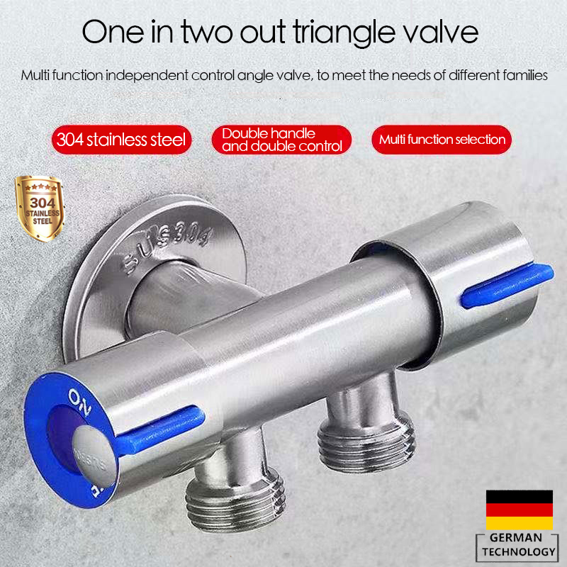 G1/2 Stainless Steel Two Way Angle Valve Double Angle Valve Triangle ...