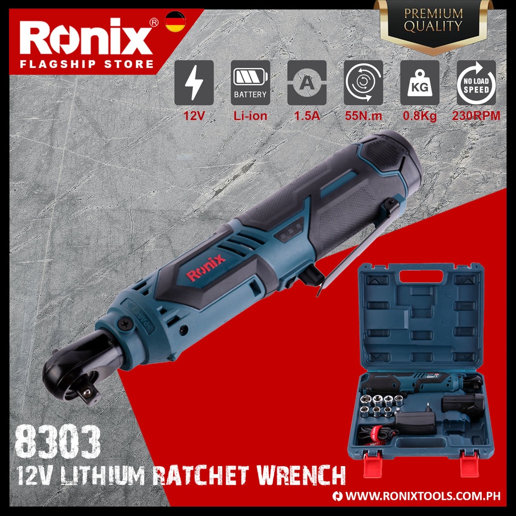 Ronix Model 8303 12V Drive Size 3/8" High Quality Cordless Ratchet ...