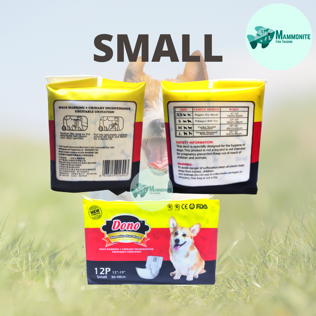 DONO Disposable Male Wraps Diaper For Dogs Small 1 Pack Male Marking ...