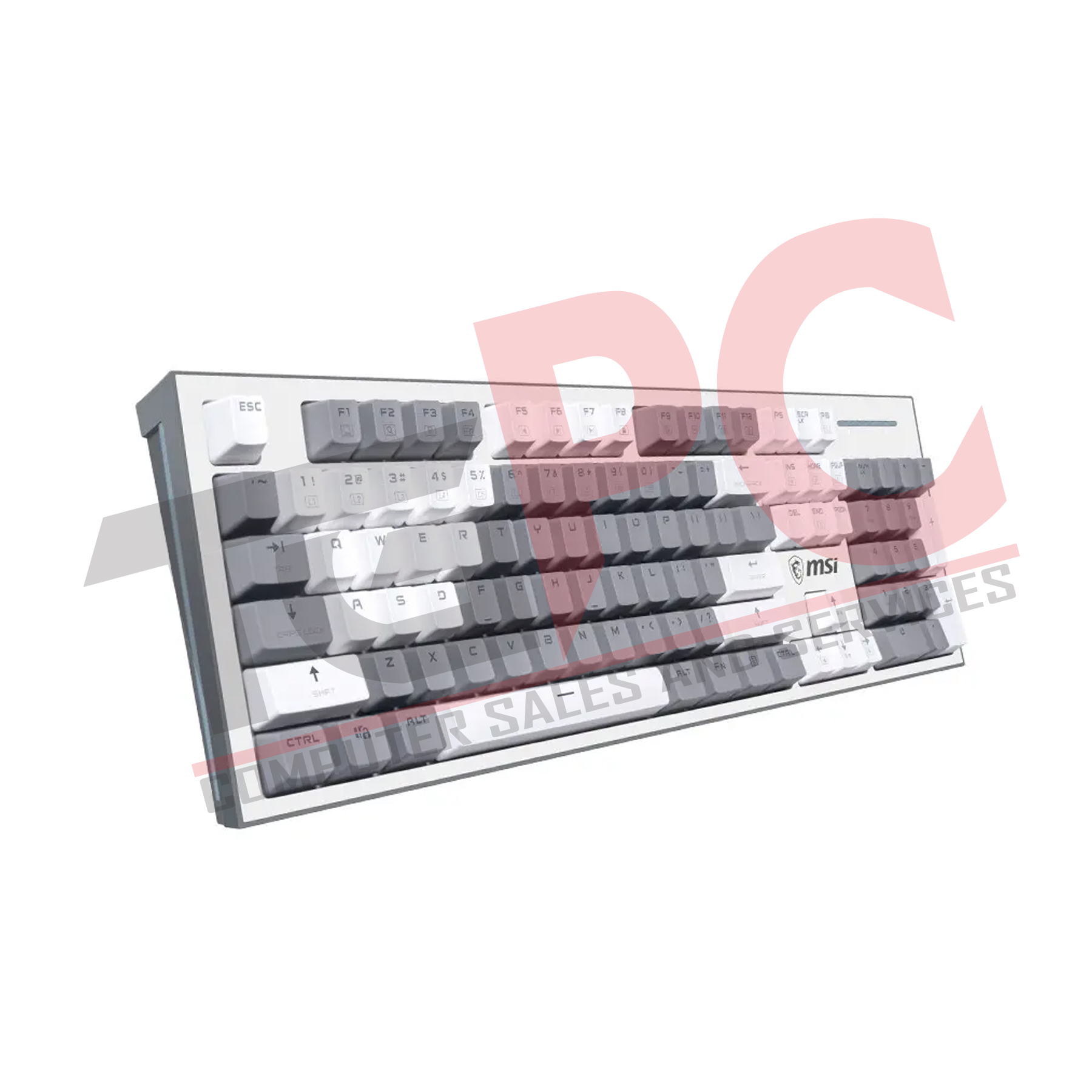 MSI GK50Z PIXEL Gaming Mechanical Keyboard ( White + GRAY 40°-60°) (White + PINK 40°) with RGB ...