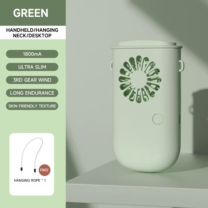 Portable Neck Fan Mini Fan Bladeless Electric Fan USB Rechargeable 3 ...