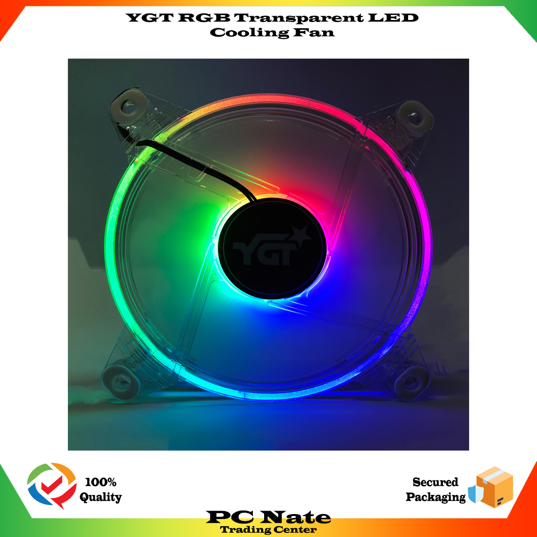YGT RGB Transparent LED Cooling Fan | Lazada PH